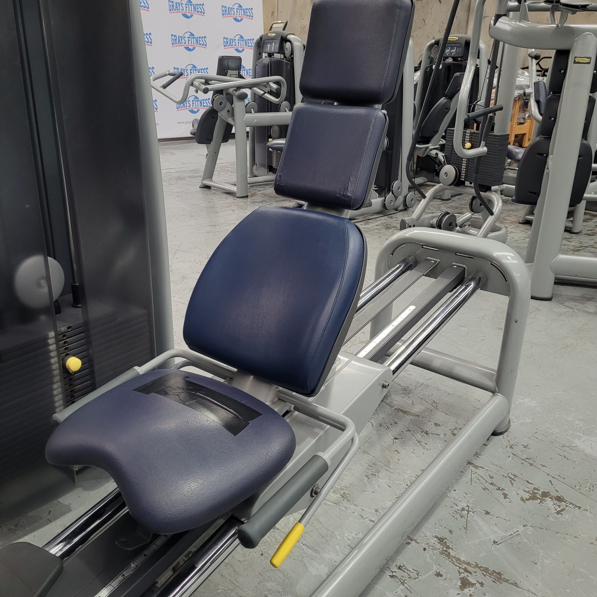 Technogym Selection Seated Leg Press - Silver Frame Navy Upholstery ...