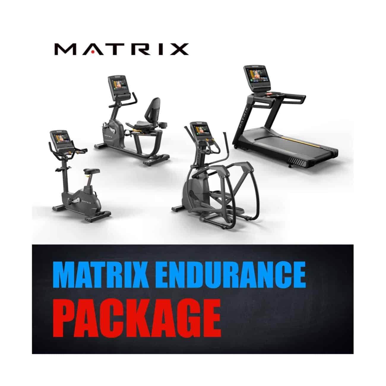 9 Piece Matrix Endurance Cardio Fitout Package with Touch Console - New