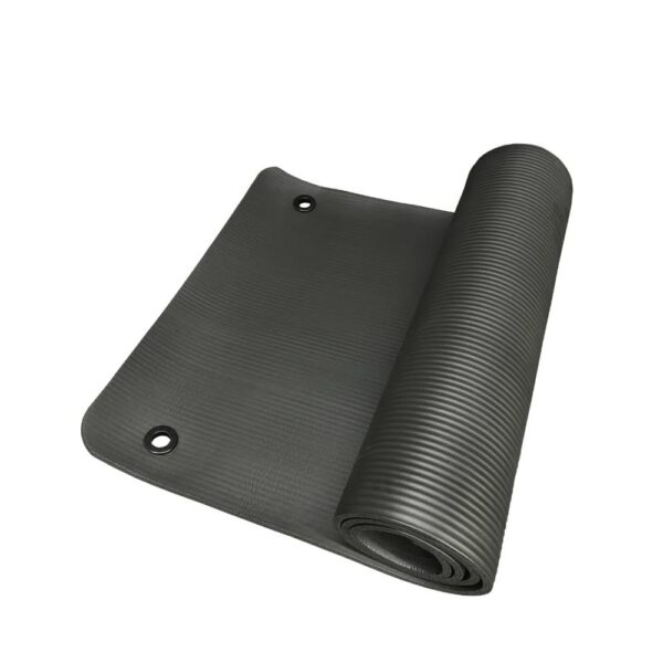 Exercise Mat with Hanging Holes - Black | Grays Fitness