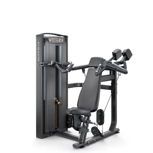 Matrix Versa Converging Shoulder Press - Silver Frame Red Upholstery ...
