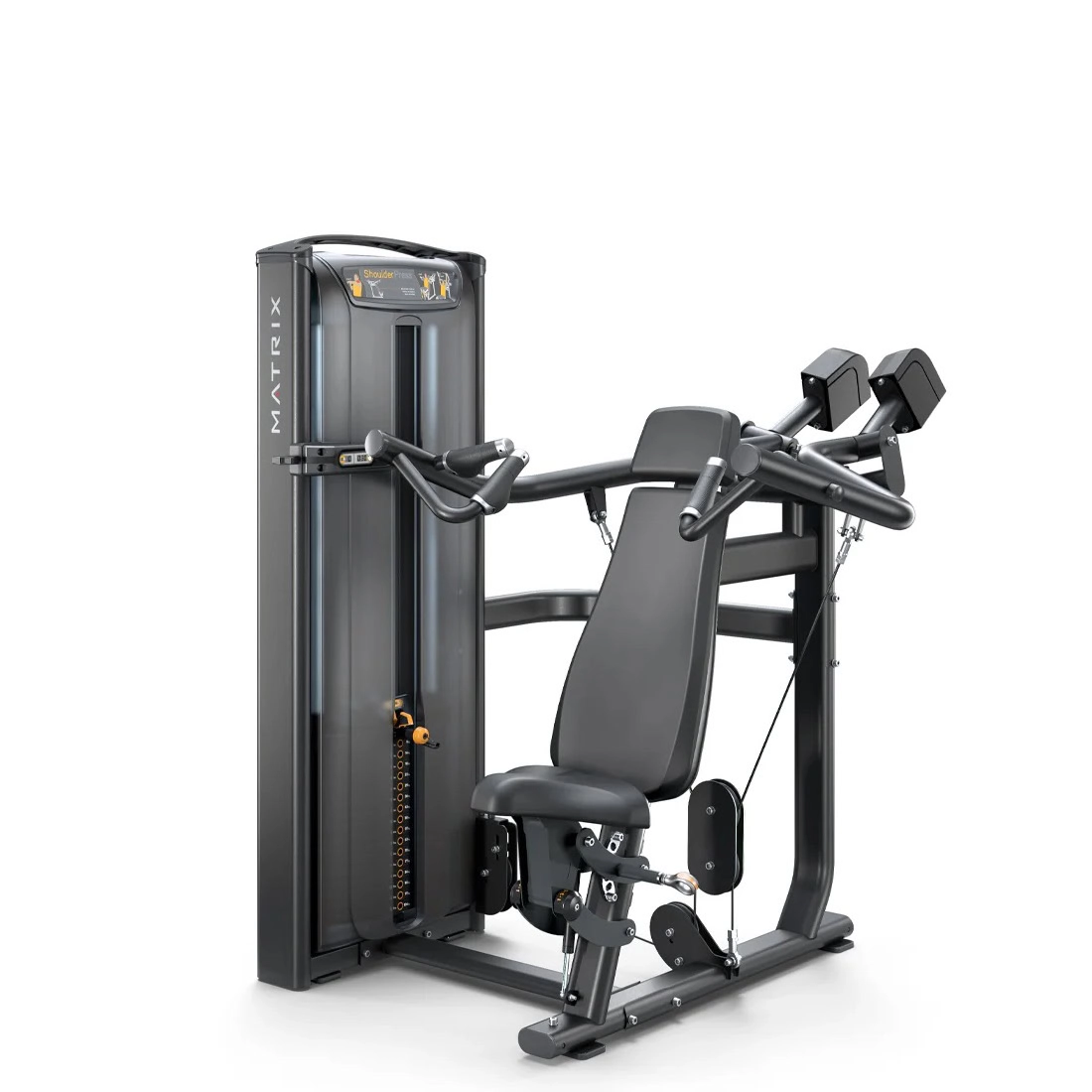 Matrix Versa Converging Shoulder Press - Silver Frame Red Upholstery ...